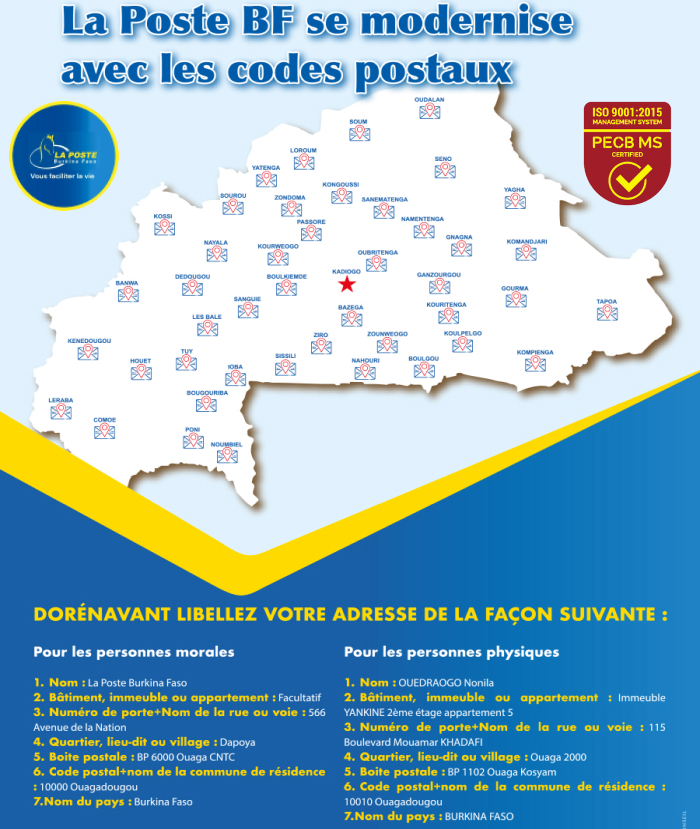 Code Postal La Poste Burkina Faso Vous Facilitez La Vie Code Postal La Poste Burkina Faso Vous Facilitez La Vie